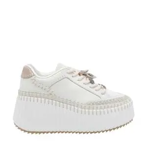 Chloé Leather And Suede Platform Sneakers