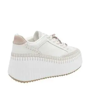 Chloé Leather And Suede Platform Sneakers