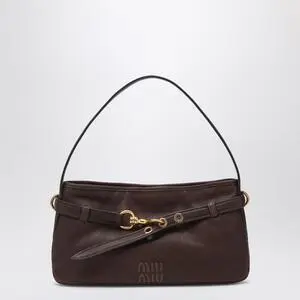 Miu Miu Nappa Leather Shoulder Bag - Brown