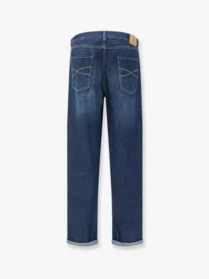 Brunello Cucinelli Straight Leg Cotton Jeans - Multicolor