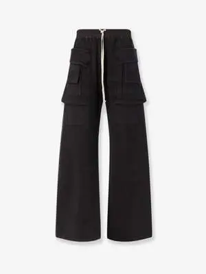 Rick Owens Cotton Cargo Trousers - Black