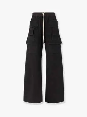 Rick Owens Cotton Cargo Trousers - Black