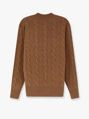 AMI Paris Braided Knit Wool Sweater
