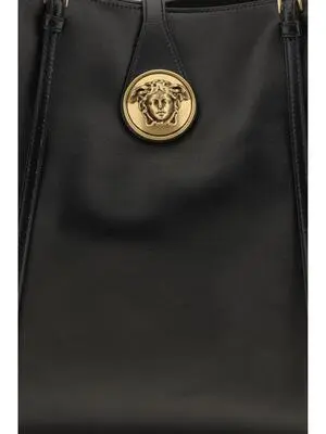 Versace Medusa Lambskin Tote Bag - Black