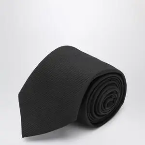 FERRAGAMO SALVATORE FERRAGAMO Silk Jacquard Tie Black