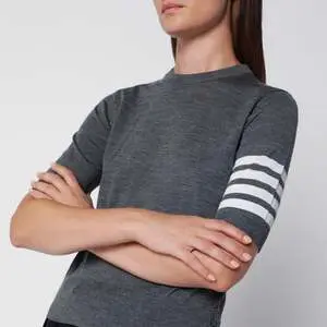 Thom Browne Grey Sweater In Virgin Wool