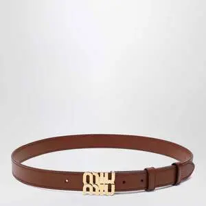 Miu Miu Miu Miu Leather Belt Brown