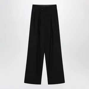 Dries Van Noten Pleated Wool Trousers - Black