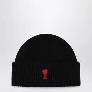 AMI Paris Wool Beanie - Black