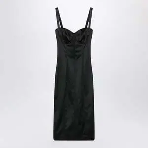 Dolce & Gabbana Satin Bustier Dress - Black