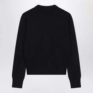 AMI Paris Navy De Coeur Wool Cardigan