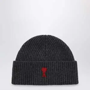 AMI Paris Wool Beanie - Gray