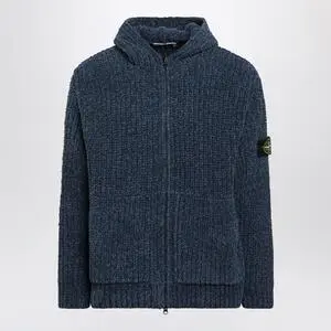 Stone Island Steel Chenille Zip-up Hoodie - Blue