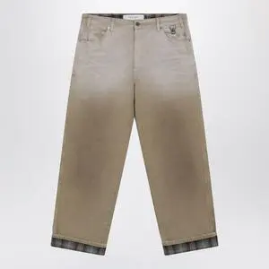GOLDEN GOOSE Degrade-effect Cotton Painter Trousers - Cream