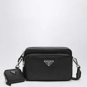 Prada Saffiano Leather Crossbody Bag - Black