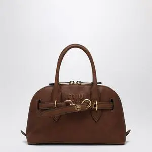 Miu Miu Small Aventure Bag In Nappa Leather - Brown