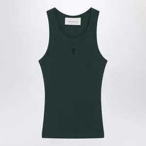 AMI Paris De Coeur Tank Top - Green