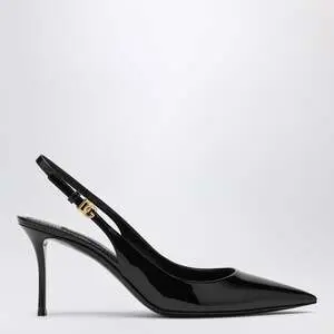 Dolce & Gabbana Patent Leather Slingback Pumps - Black