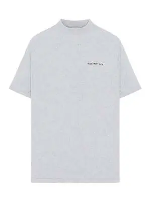 Balenciaga Oversized T-shirt With Gradient Print On The Back - Gray