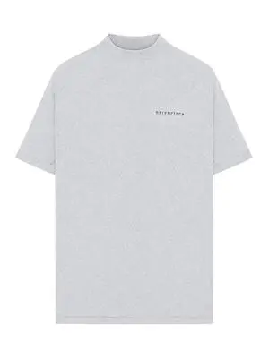 Balenciaga Oversized T-shirt With Gradient Print On The Back - Gray