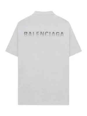Balenciaga Oversized T-shirt With Gradient Print On The Back - Gray