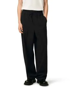 AMI Paris Wool Trousers With An Elasticated Waist