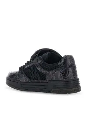 Amiri Skyline Sneaker In Leather And Mesh With Python Print