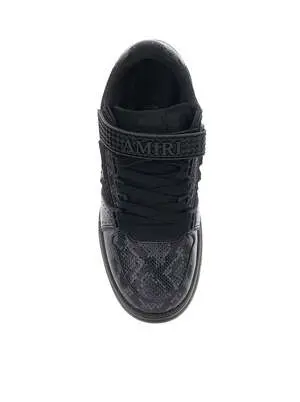 Amiri Skyline Sneaker In Leather And Mesh With Python Print
