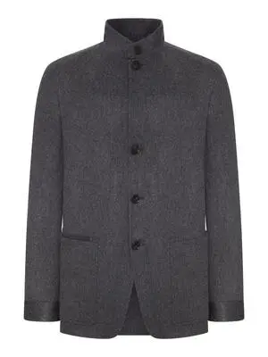 Zegna The Count Jacket In Cashmere Oasis - Gray