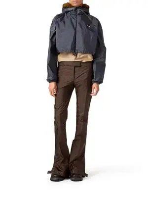 Miu Miu Technical Fabric Flared Leg Trousers - Multicolor
