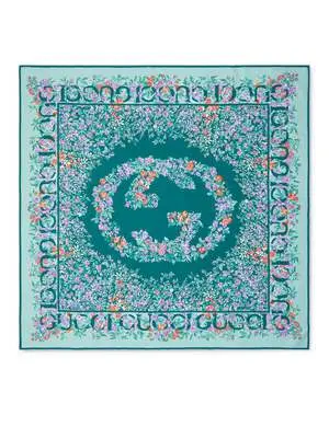 Gucci Printed Silk Twill Scarf