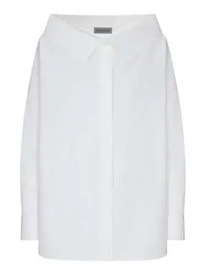 Balenciaga Oversized Stole-style Shirt In Ultra-lightweight Cotton Poplin With A Washed-out Effect - White