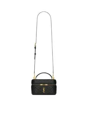 Saint Laurent Gaby Vanity Bag In Lambskin - Black