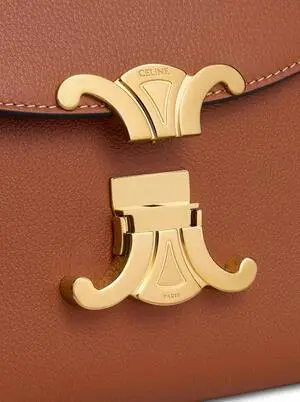 Celine Nino Teen Soft Bag In Grained Calfskin - Tan