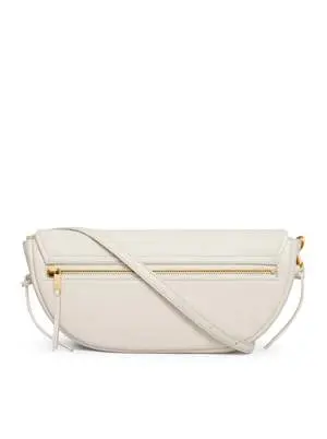 Celine Triomphe Small Crescent Soft Bag In Soft Glossy Lambskin