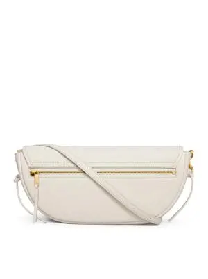 Celine Triomphe Small Crescent Soft Bag - White