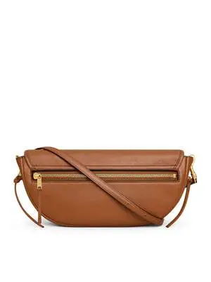 Celine Small Crescent Soft Triomphe In Soft Shiny Lambskin
