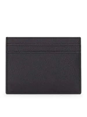 Saint Laurent Tiny Cassandre Hammered Leather Card Holder