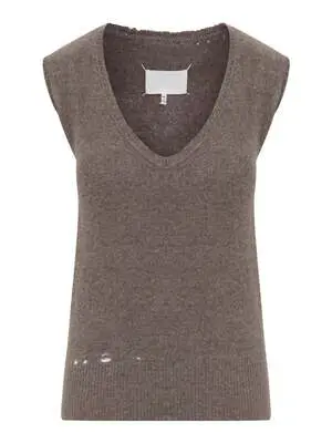 MAISON MARGIELA Distressed-effect Knit Vest