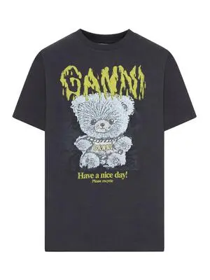 GANNI Graphic Print T-shirt - Multicolor