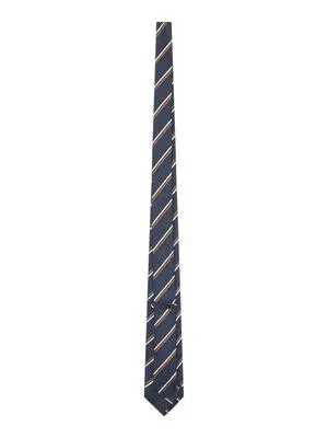 Kiton Diagonal Stripe Silk Neck Tie - Multicolor