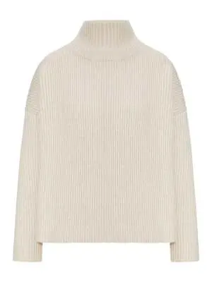 MAXMARA STUDIO Ribbed Wool And Cashmere Turtleneck Sweater