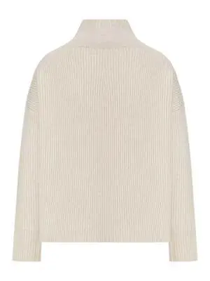 MAXMARA STUDIO Ribbed Wool And Cashmere Turtleneck Sweater