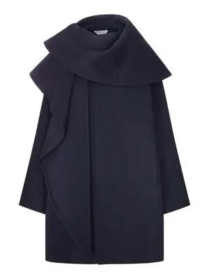 Bottega Veneta Coat With Oversized Draped Collar
