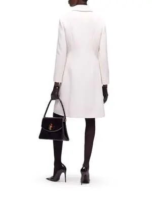Gucci Wool Natté Coat With Double G Button