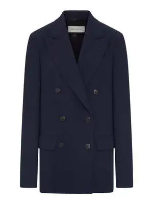 Dries Van Noten Navy Double-breasted Blazer - Blue