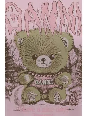 GANNI Teddy Forest Cotton T-shirt