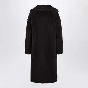Max Mara Teddy Bear Icon Coat In Ebony Alpaca And Wool