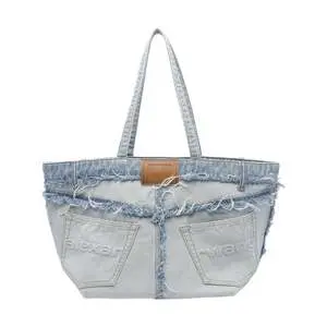 Alexander Wang Denim Punch Tote Bag - Blue