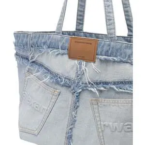 Alexander Wang Denim Punch Tote Bag - Blue